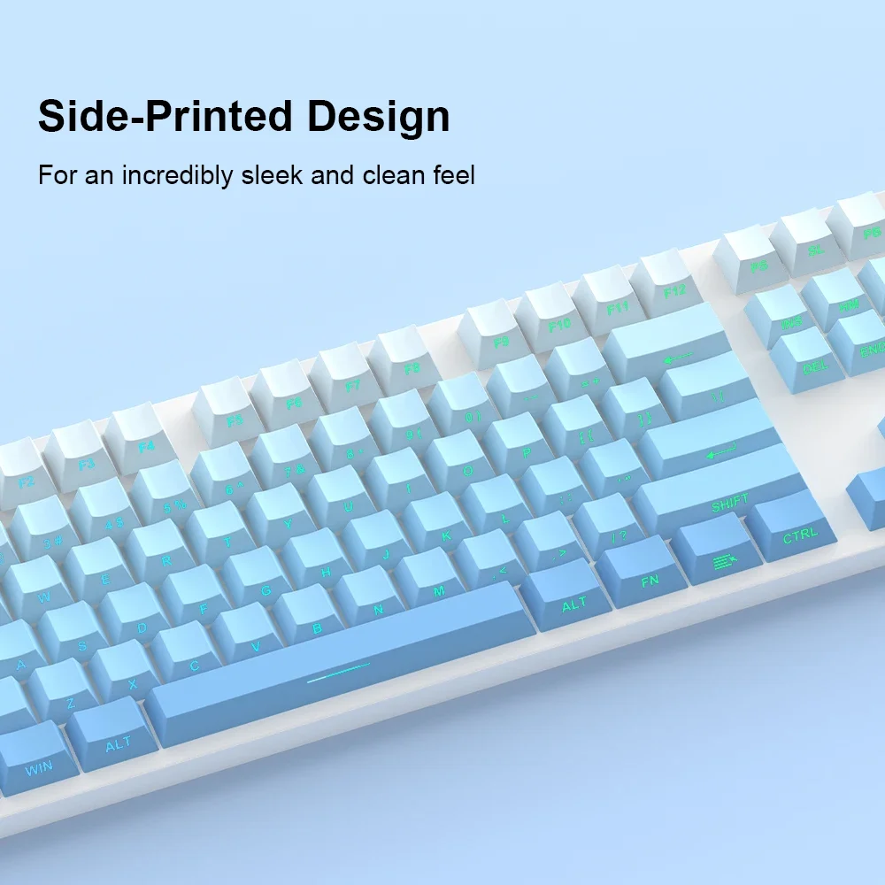 Custom-Gradient-Keycaps-Cherry-Profile-PBT-Ketcaps-133-Keys-Side ...