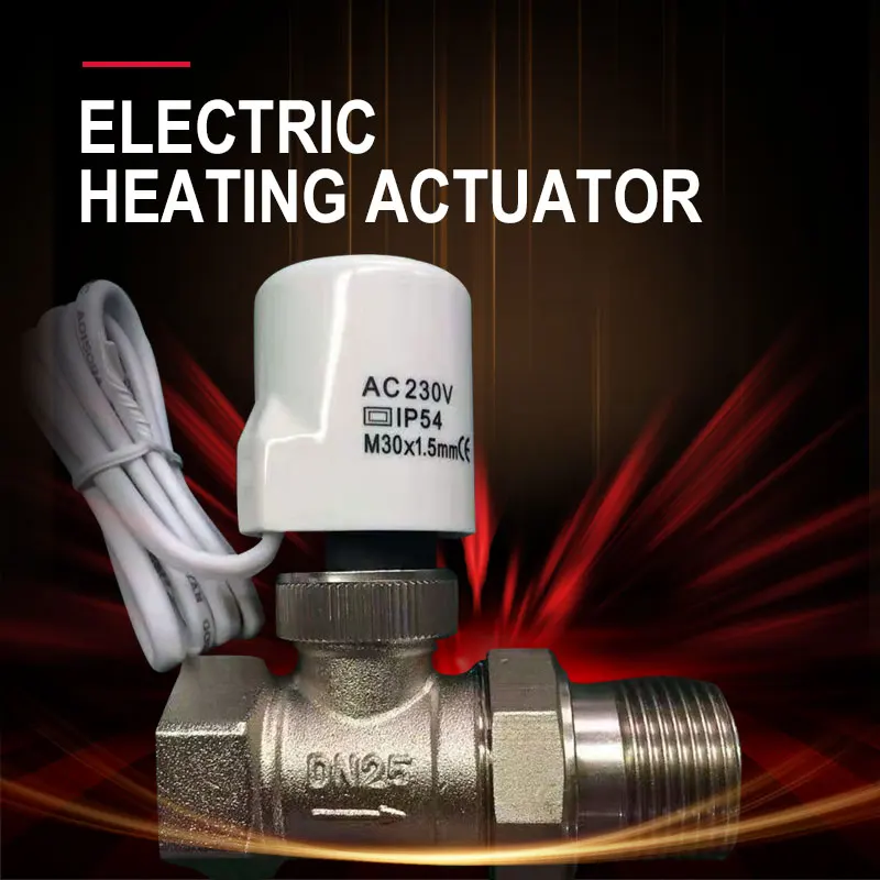 Cabezal de válvula de actuador térmico eléctrico, Colector de termostato, radiador de ...