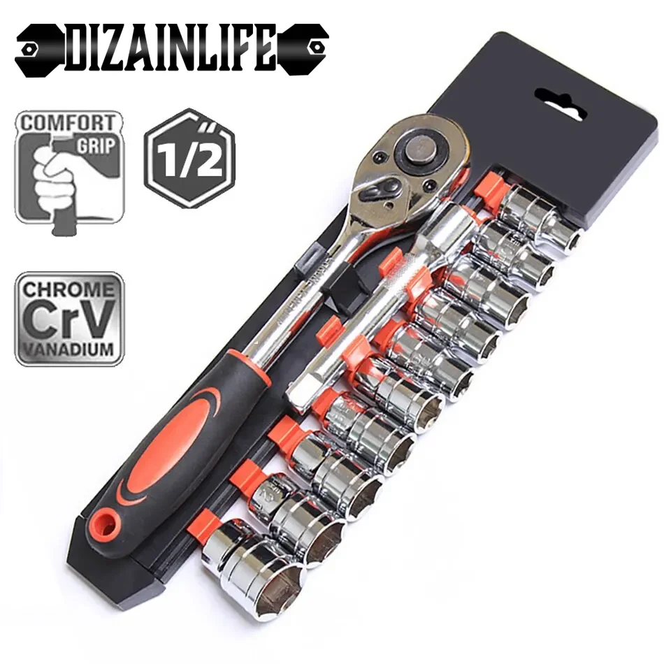 12pcs-1-2-Inch-Socket-Wrench-Set-Metric-Impact-Sockets-Ratchet-Spanner ...
