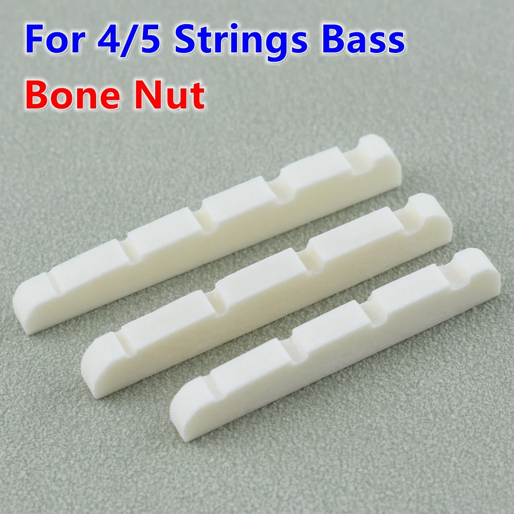 1-PieceReal-Slotted-Bone-Nut-For-4-5-Strings-Bass-38MM-43MM-45MM-3-5MM ...