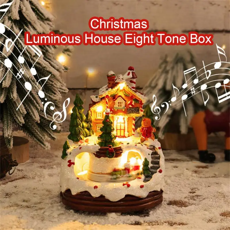 Christmas-Village-House-LED-Lighted-Christmas-Village-Musical-Snow ...