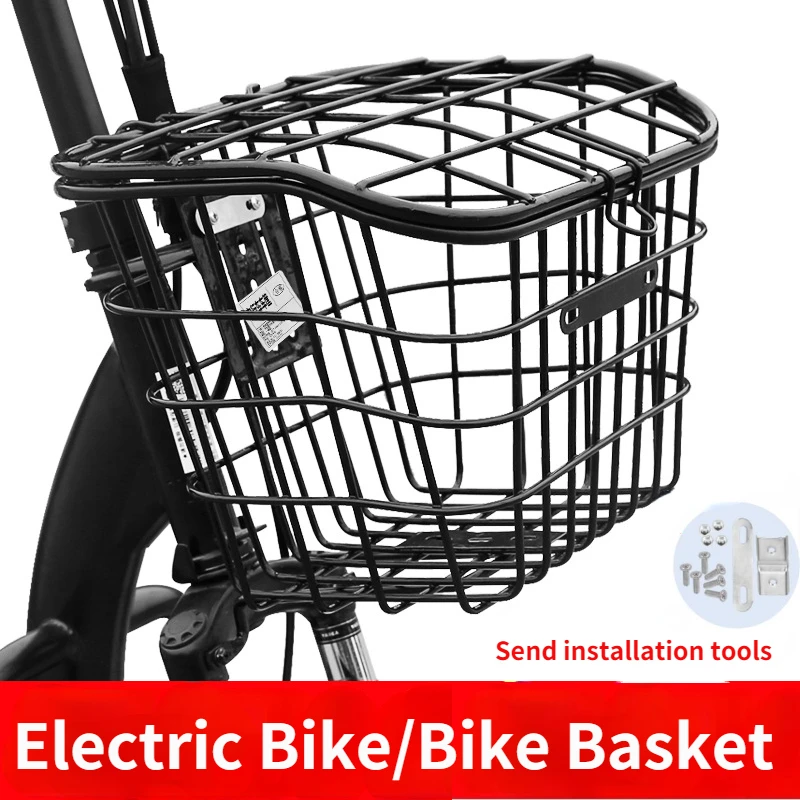 1pc Sturdy Bicycle Cycling Basket Bike Front Basket Electric Bike ...