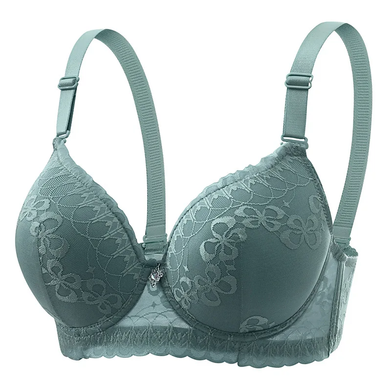 36-46 B/C Large Size Seamless Bra for Women Lace Floral Underwire ...