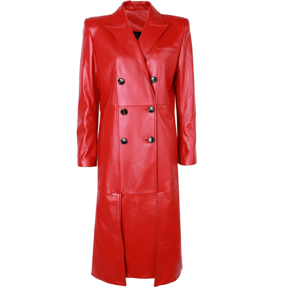 YOLOAgain-Double-Breasted-Leather-Trench-Coat-Long-Women-Genuine ...