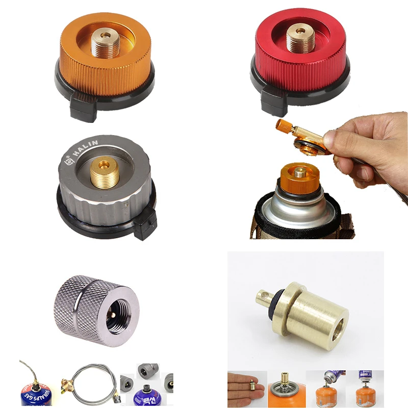 Camping Gas Stove Converter Gas Burner Furnace Connector Canister ...