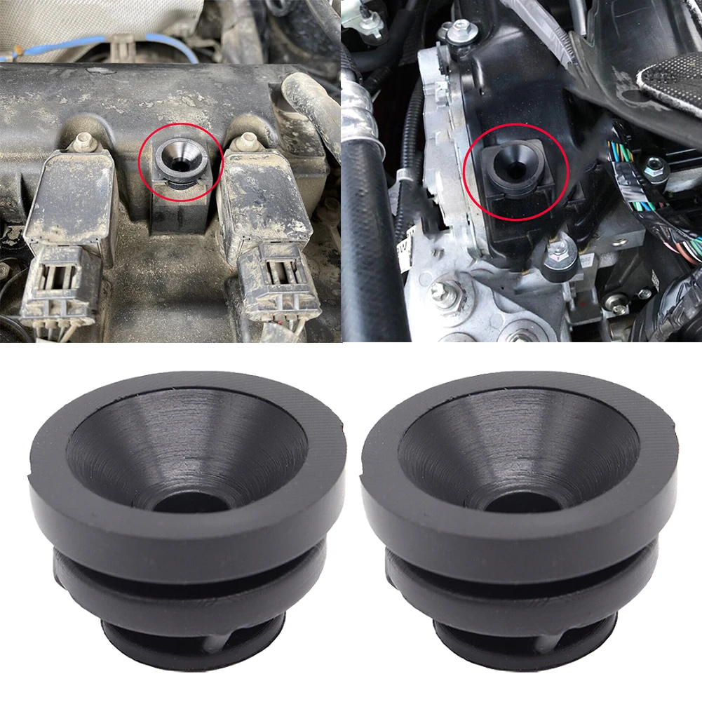 2pcs-Black-Rubber-Engine-Mount-Bush-Buffer-Cushion-Cover-Suitable-For ...