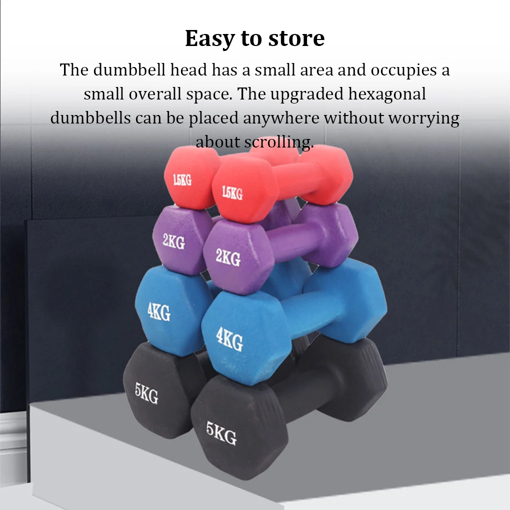 Dumbbell Hex Shape Anti-collision Fitness Equipment Waterproof Dumbells ...