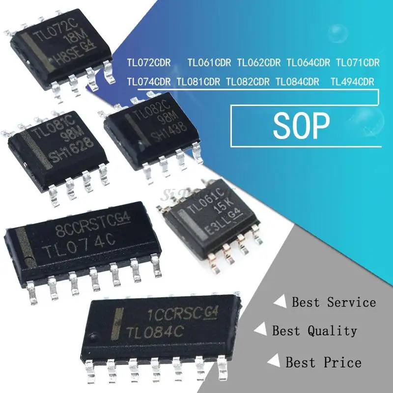 10PCS TL072CDR TL072C SOP TL072 TL072CDT TL061CDR TL062CDR TL064CDR TL071CDR TL074CDR TL081CDR ...