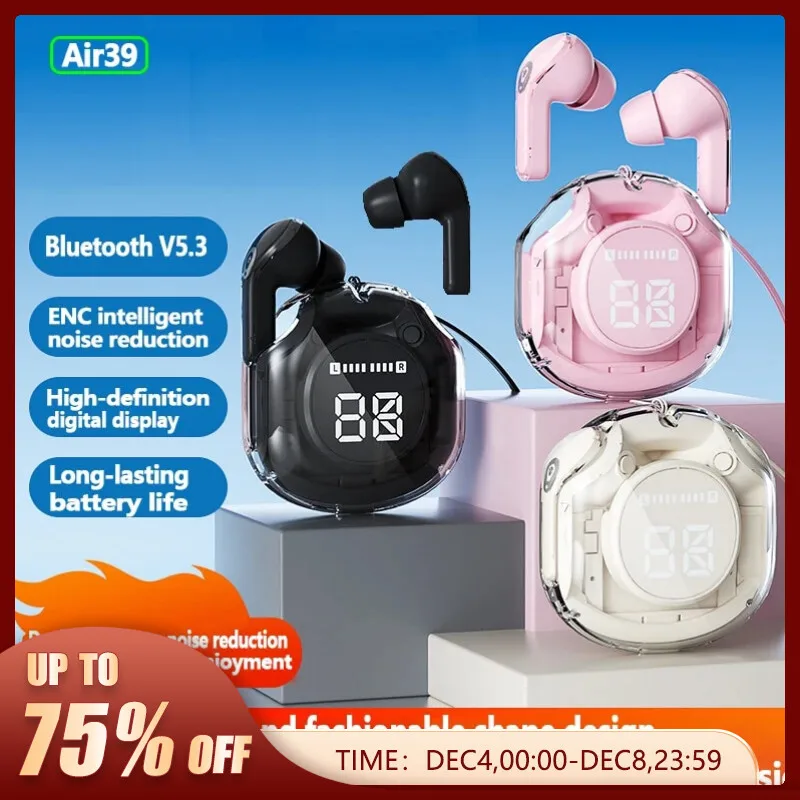 Air39-Transparent-ENC-Noise-Reduction-Game-Bluetooth-Headphone-Long ...
