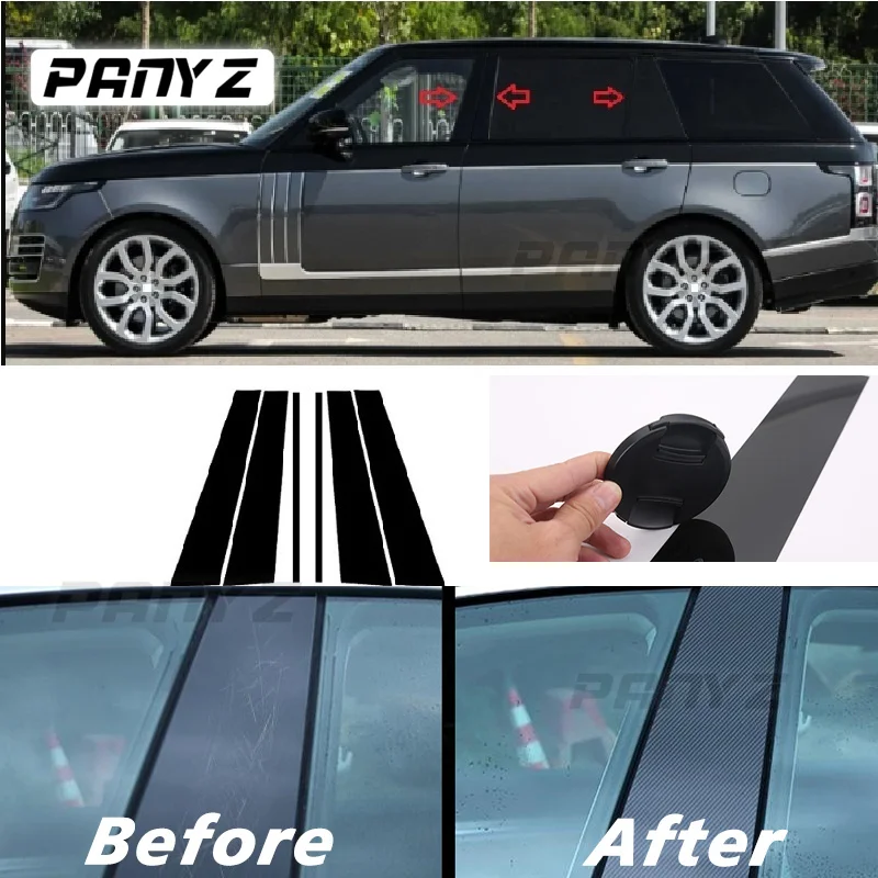 6PCS-Carbon-Fitbre-Car-Window-Trim-Cover-BC-Column-Sticker-Fit-for-Land ...