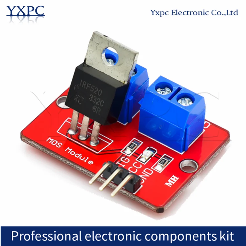0-24V 3.3V 5V Top Mosfet Button IRF520 PWM regulating MOS Driver Module ...