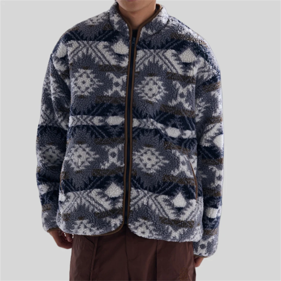 Winter Polar Fleece Jacket Men Retro Nation Style Jacket Coat Men ...