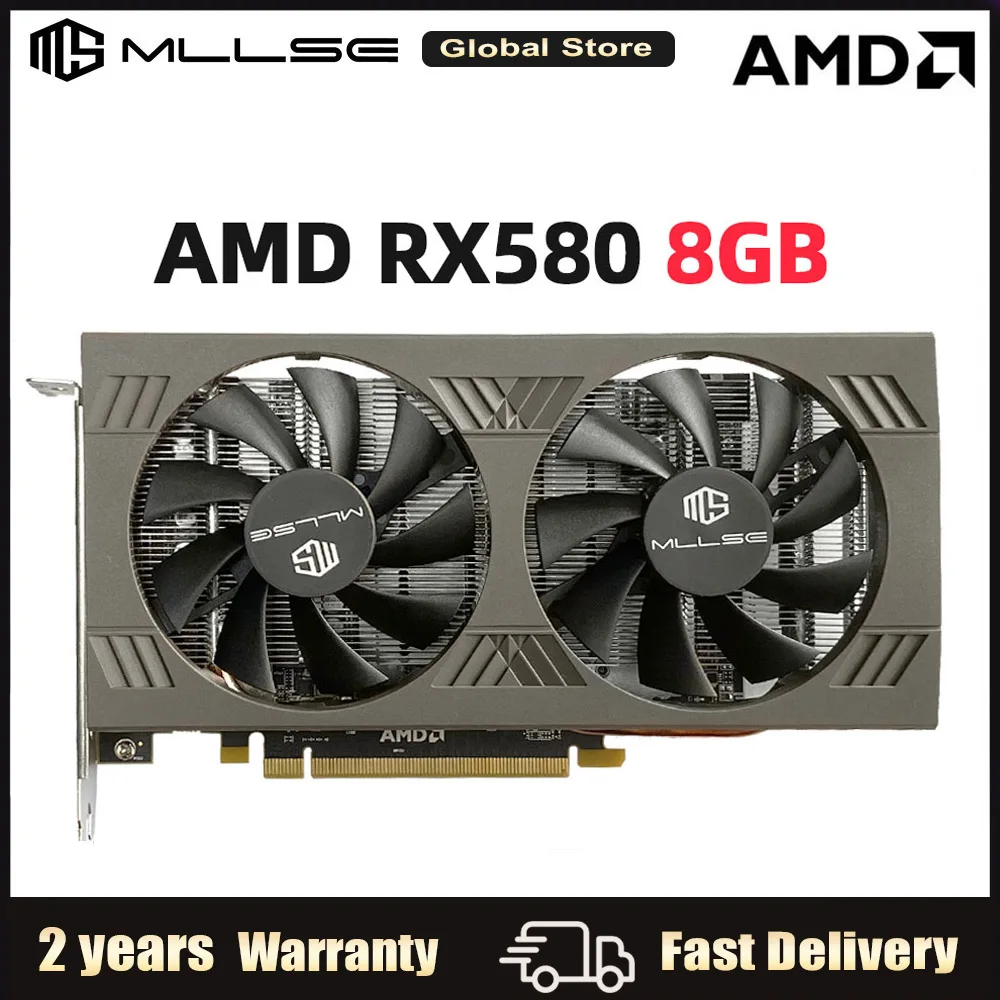 MLLSE AMD RX580 8GB Video card Gaming GDDR5 256Bit PCI Express 3.0 ×16 ...