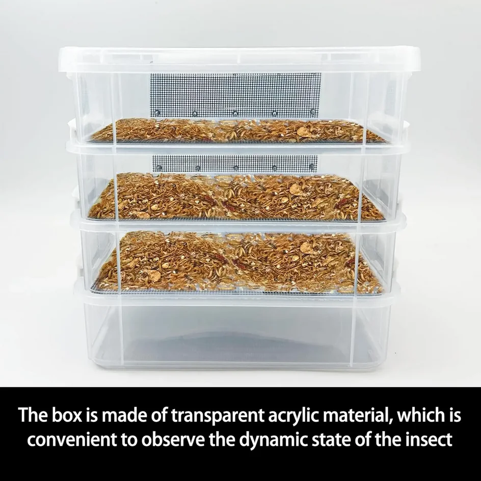 Mealworm Breeding Kit 2/3/4-Layer High Capacity Mealworm Farm To Breed ...