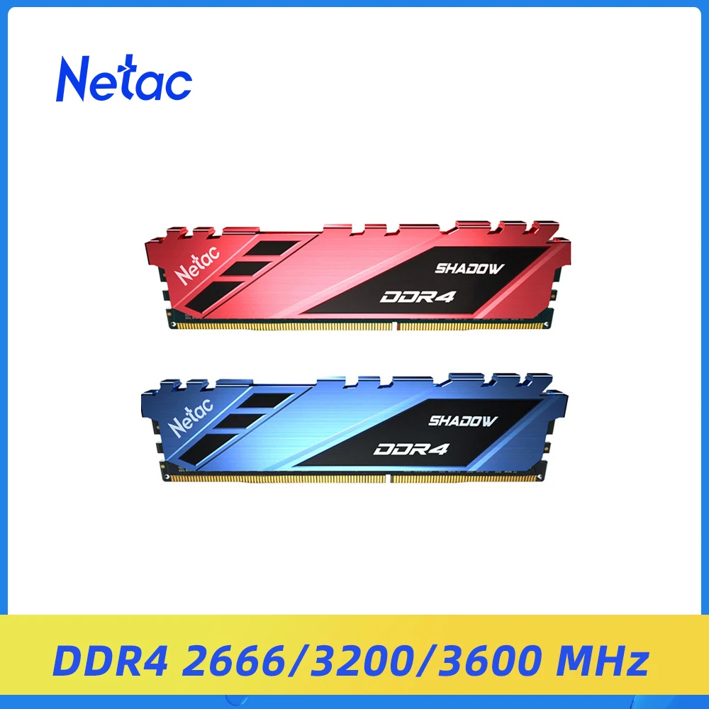 Netac DDR4 Ram Memory 3200Mhz 8GB 16GB 2666Mhz 3600Mhz XMP 2.0 RGB 8GBx2 Dual Channel DDR4 Heat ...