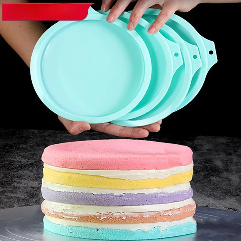 4/6/8 Inch Round Silicone Layer Cake Mould Silicone Mousse Cake Mold ...
