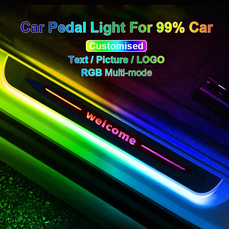 Customized-Car-Door-Sill-Light-LED-Car-Ambient-Lights-RGB-Welcome-Pedal ...