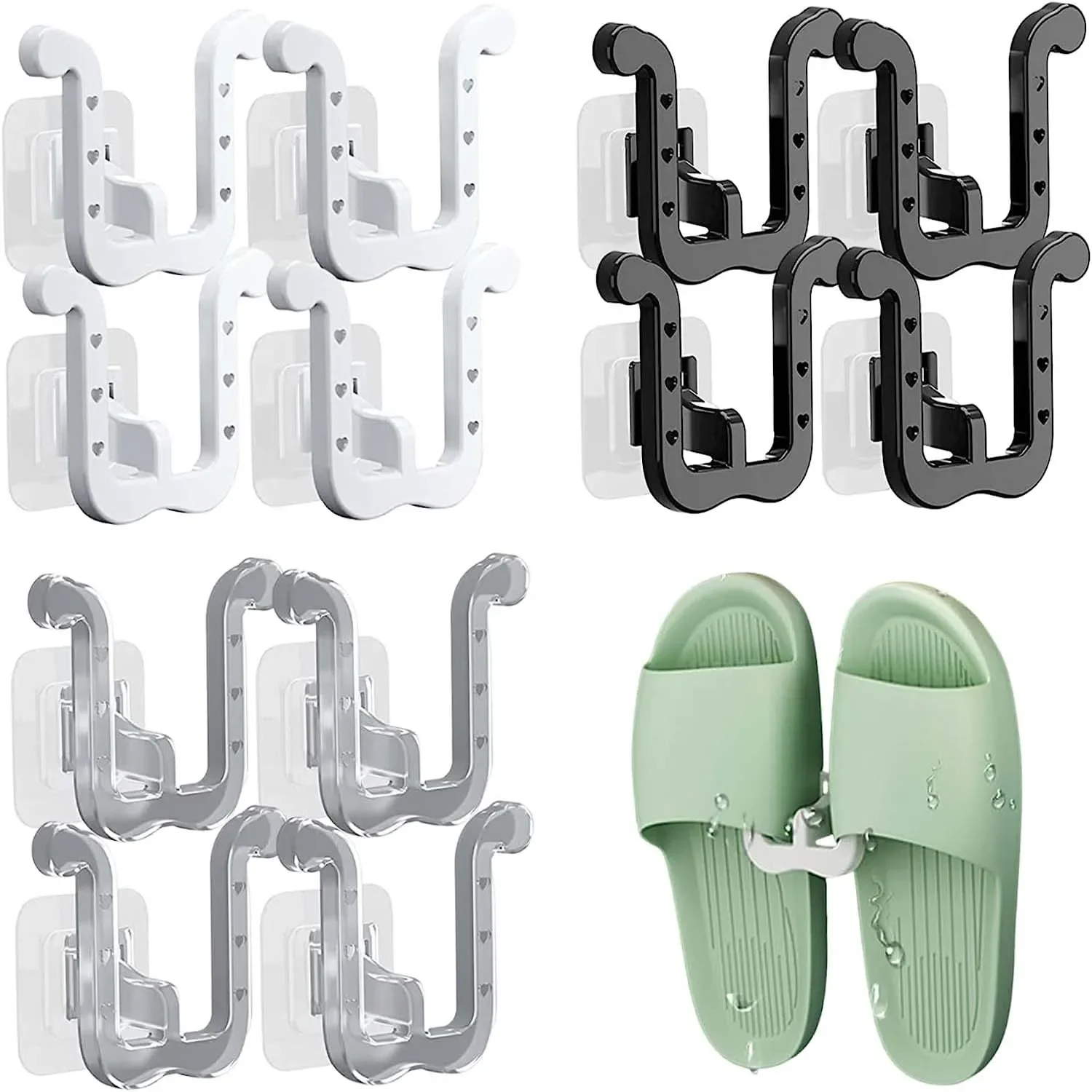 Slippers Rack No Punching Bathroom Simple Slipper Hook Toilet Drainage ...