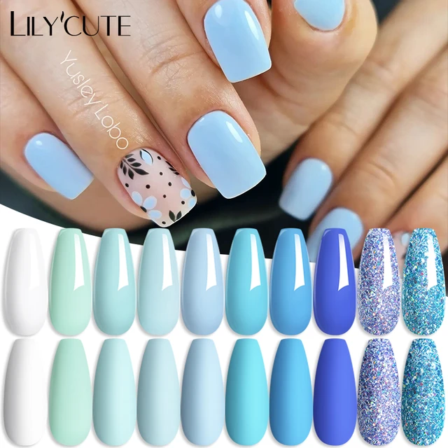 Blue Shellac Nail Designs