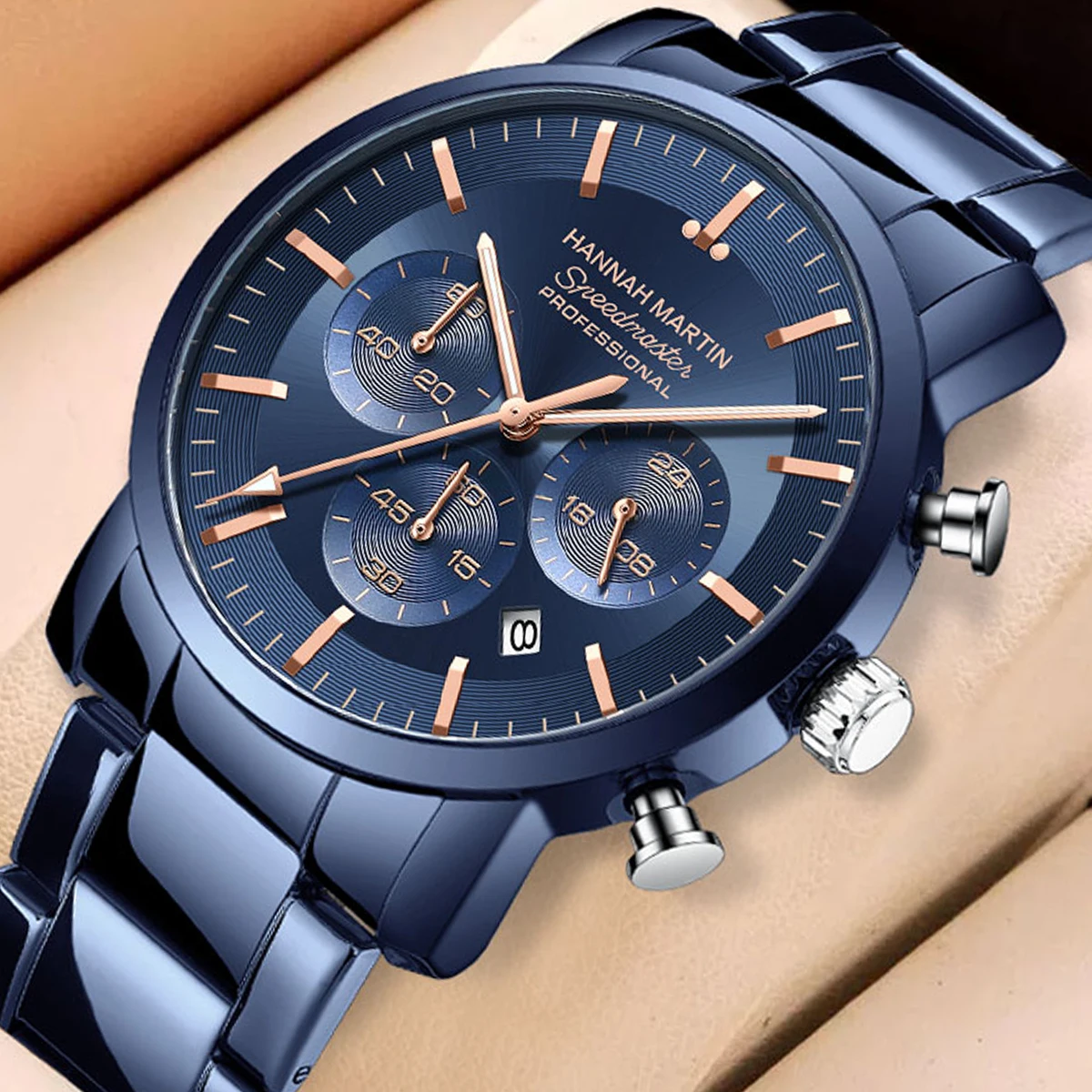 Hannah-Martin-reloj-multifuncional-de-acero-inoxidable-cron-grafo-de ...