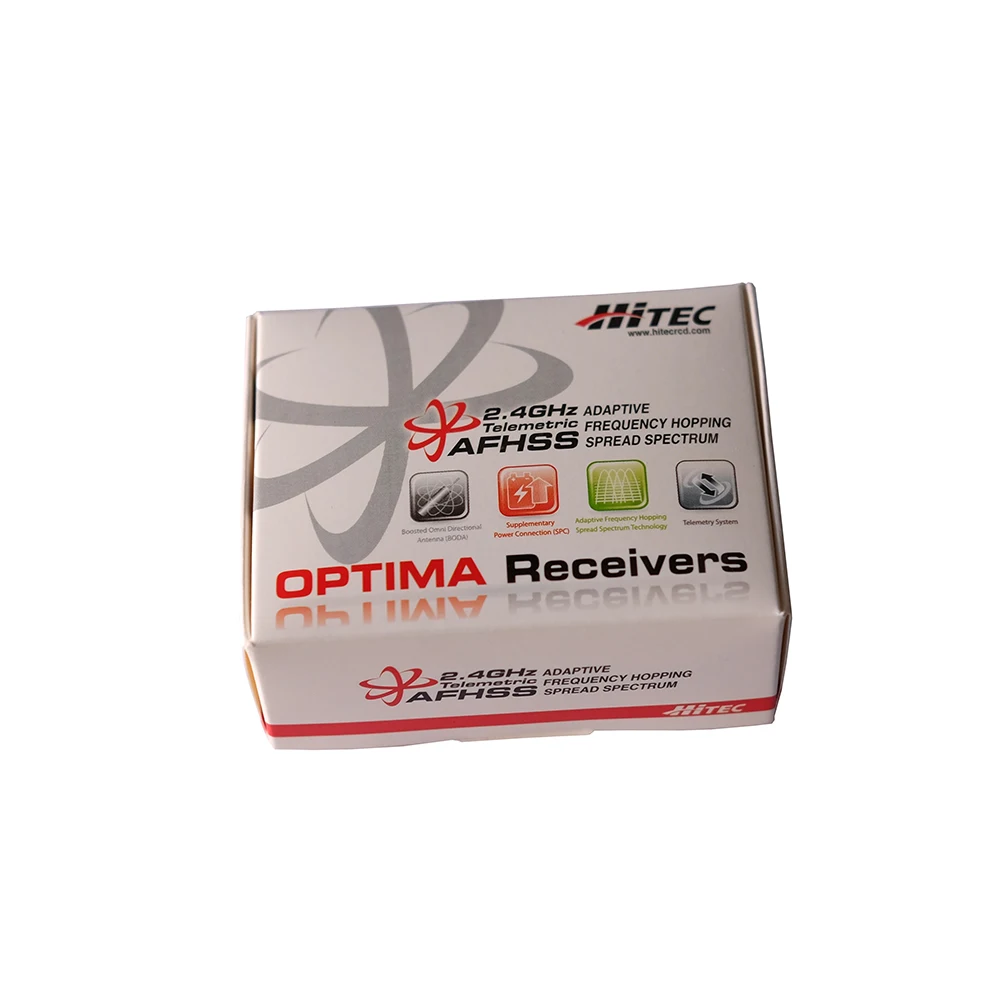 Hitec Optima 6 적응형 원격 측정 AFHSS 주파수 호핑 확산 스펙트럼 수신기, RC 비행기용, 6 채널, 2 ...