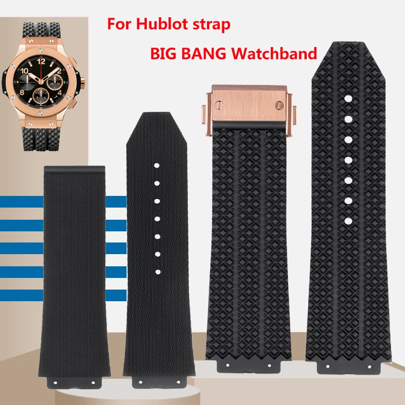 26*19mm 25*19mm Silicone Watch Strap For Hublot BIG BANG Rubber Watch ...