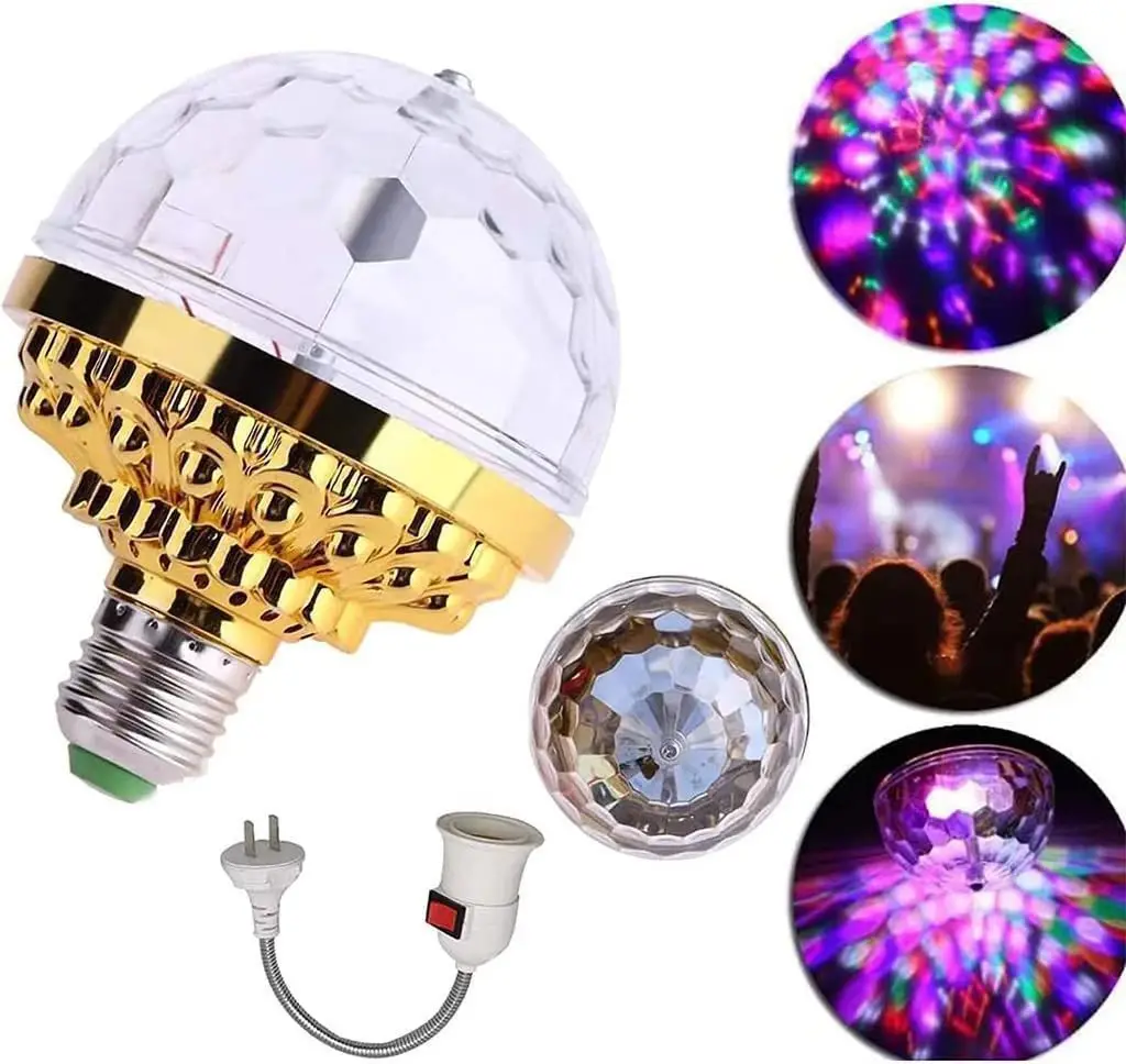 KTV-Stage-Colorful-Rotating-Light-E27-Crystal-Light-Bulb-with-Sockets ...