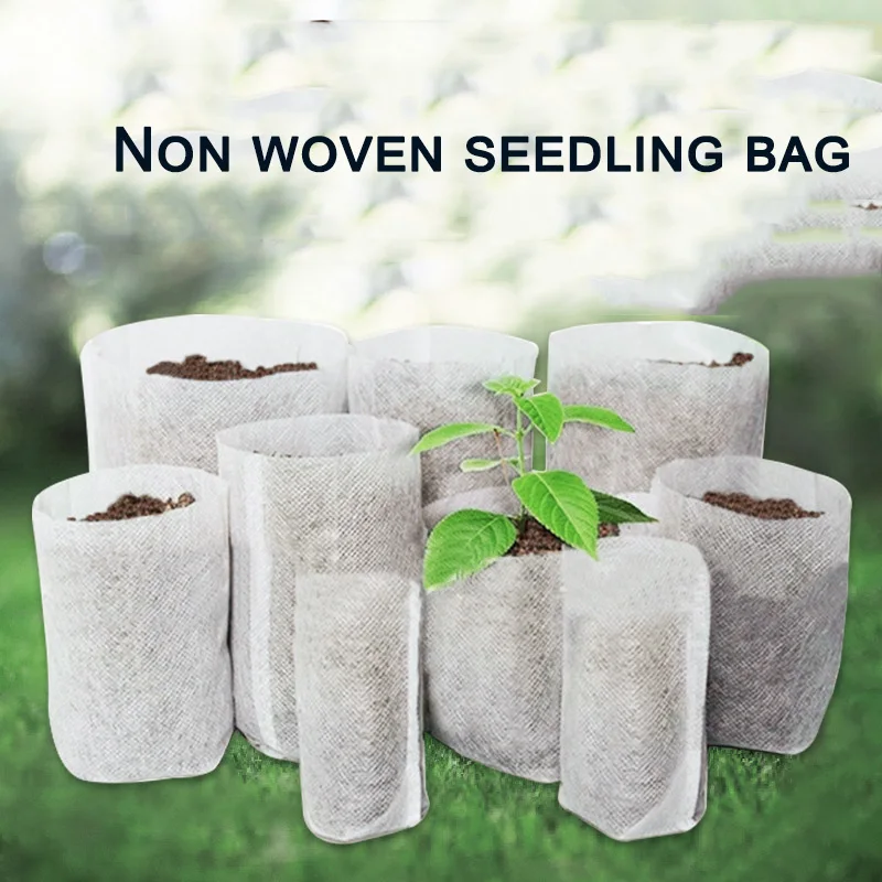 100PCS non-woven seedling bag, biodegradable seedling bag flower ...