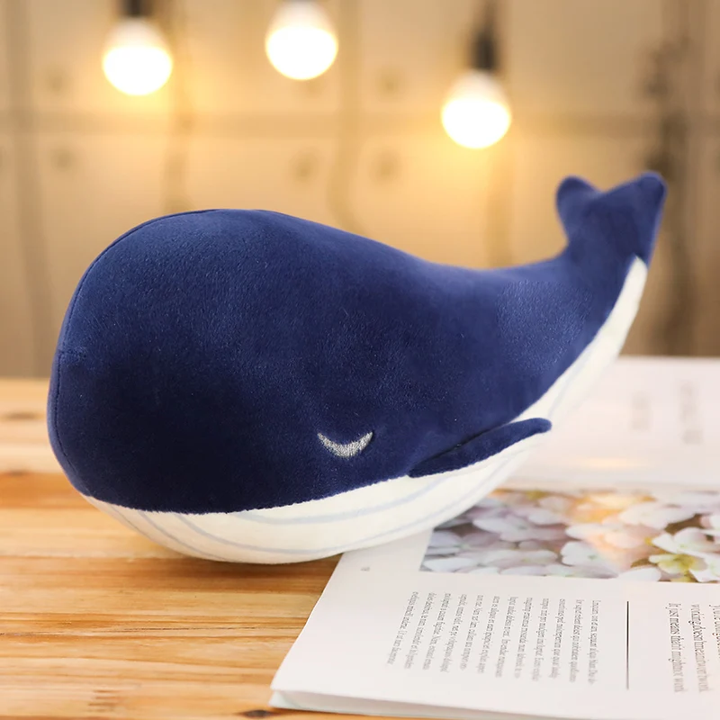 25CM Cartoon Super Soft Plush Toy Sea Animal Blue Whale Soft Toy ...