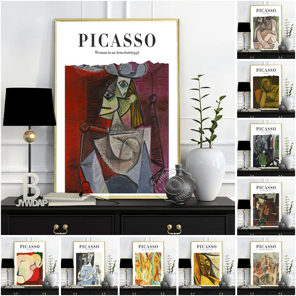 Pablo-Picasso-Vintage-Art-Prints-Canvas-Painting-Exhibition-Museum-Wall ...