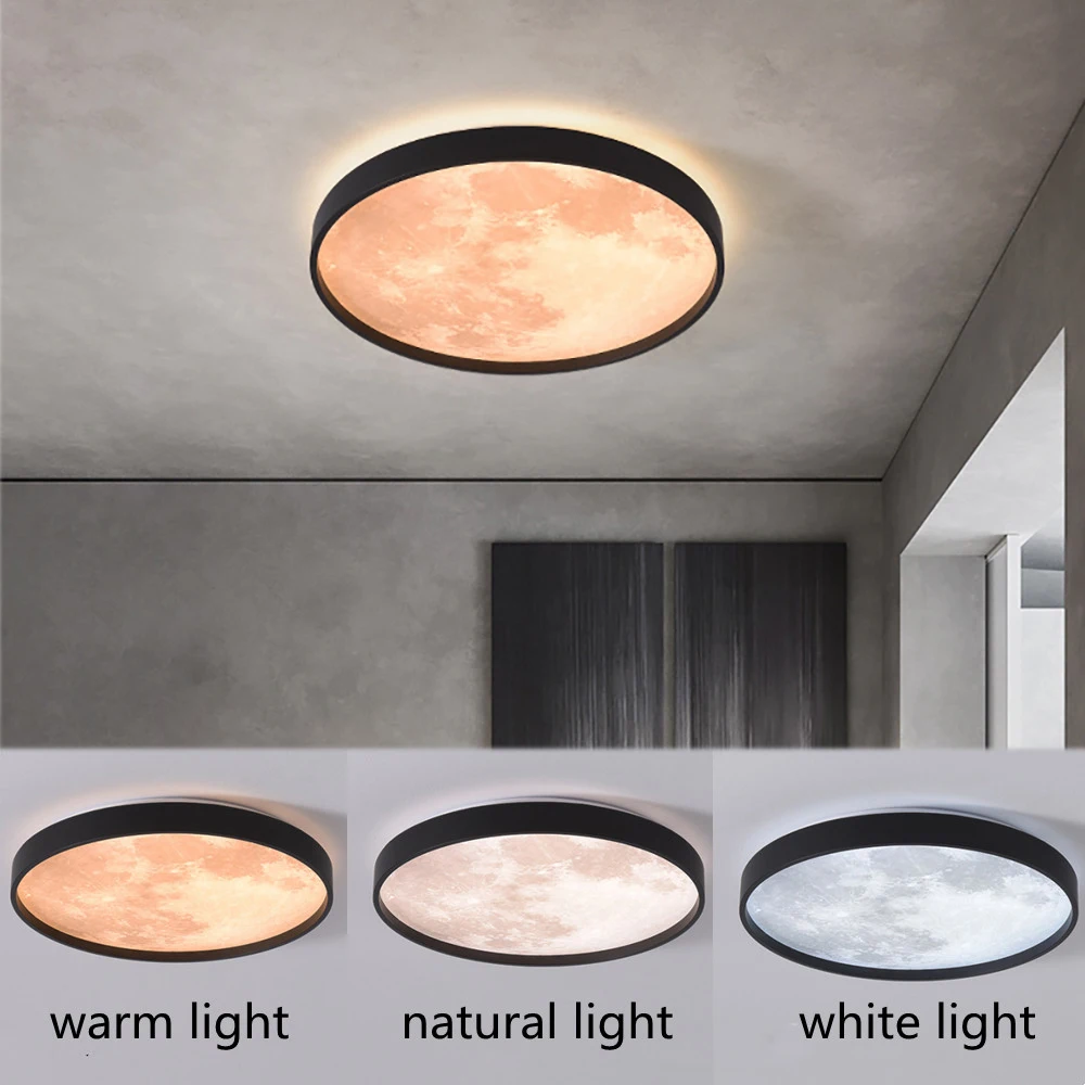 Modern-Creative-Moon-Ceiling-Lamps-18W-24W-27W-Ceiling-Chandelier-for ...