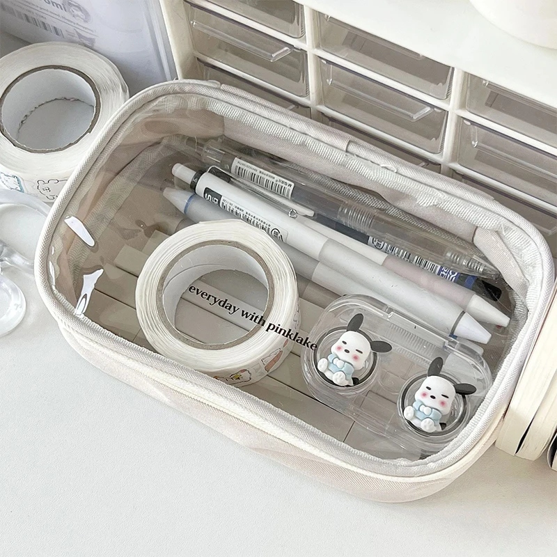 Transparent-Pvc-Pen-Case-Portable-Simplicity-Cosmetic-Bag-Student-High ...