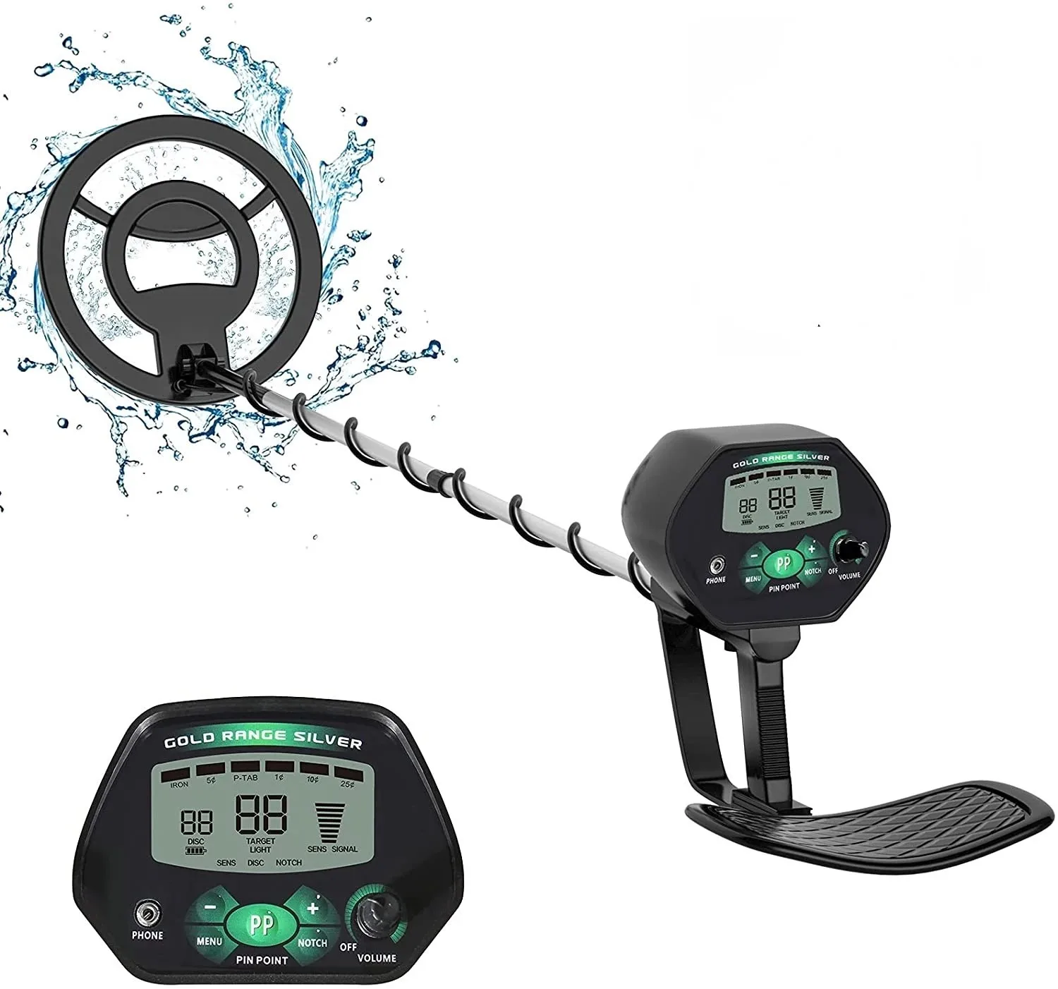 Detectores subterrâneos MD 4090 tela lcd ouro caça detector de metais ...