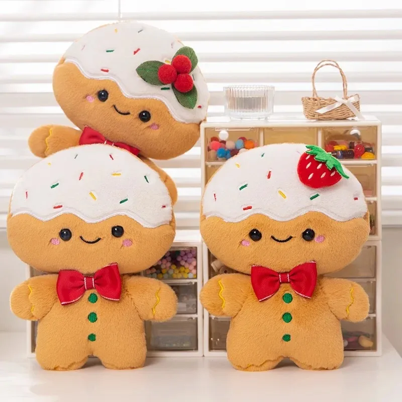 Gingerbread Man Christmas Stuffed Animals Toy Biscuit Man Plush Kawaii ...