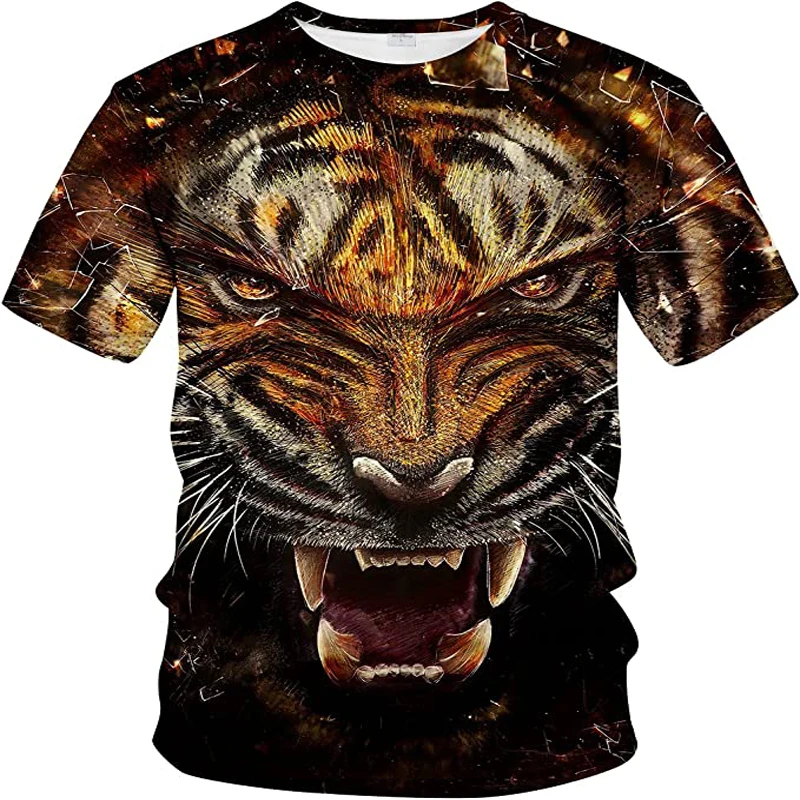 Fashion Adults Mens Kids New 3d Animal Tiger Graphic T-shirt Summer ...