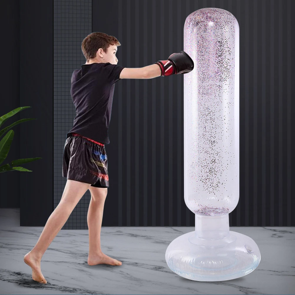 Inflatable Boxer Target Bag Pressure Relief Free Stand Karate Target ...