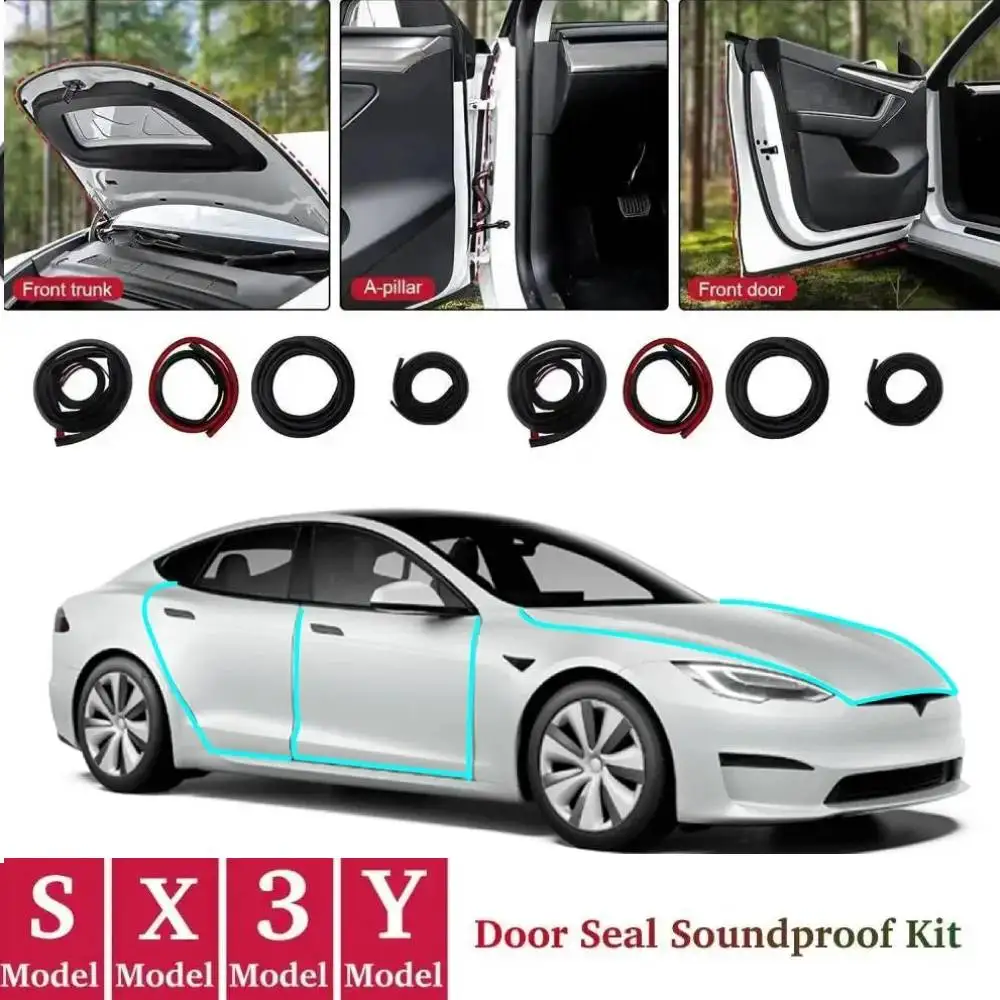 Car-Door-Seal-Soundproof-Kit-for-Tesla-Model-3-Y-S-X-Rubber-Weather ...