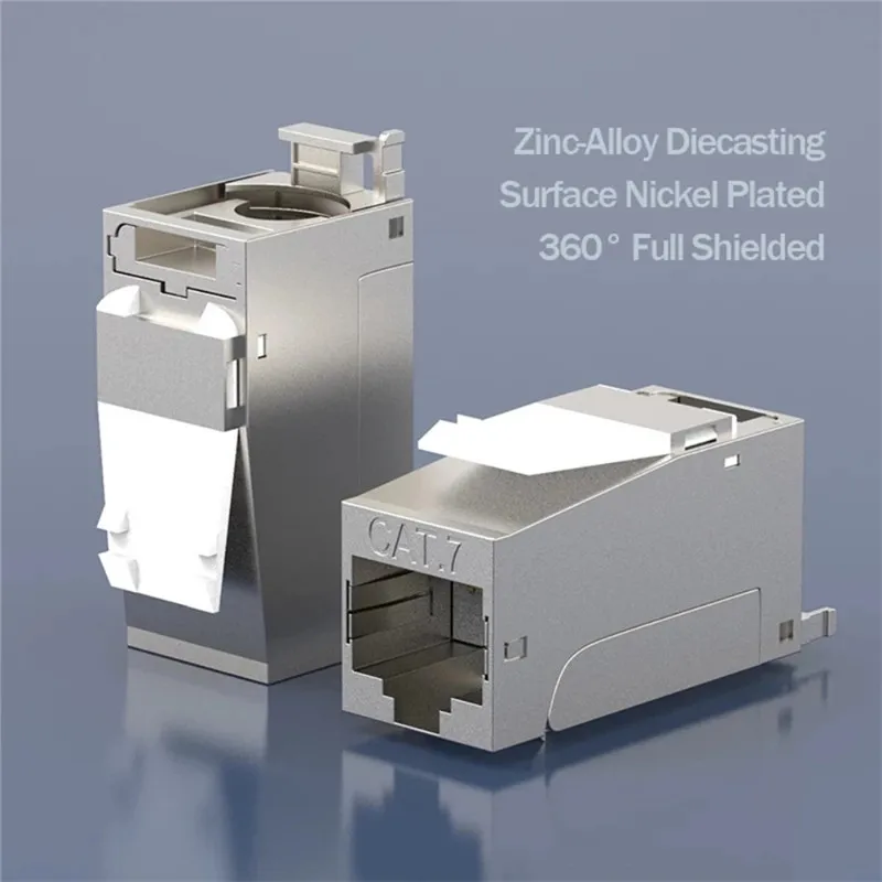 Cat7 Keystone Jack Full Shielded Rj45 Connector Lsa Terminals Toolless ...