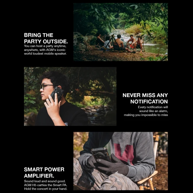 AGM H5 Rugged Smartphone 6.517" Celular Android 12 MTK6765 Octa Core ...