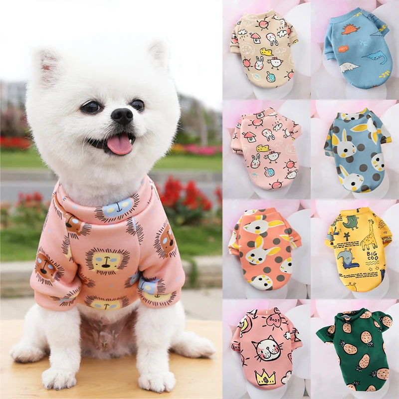 Cute Dogs Clothes Fleece Breathable Puppy Sweater Animal Printe Design ...