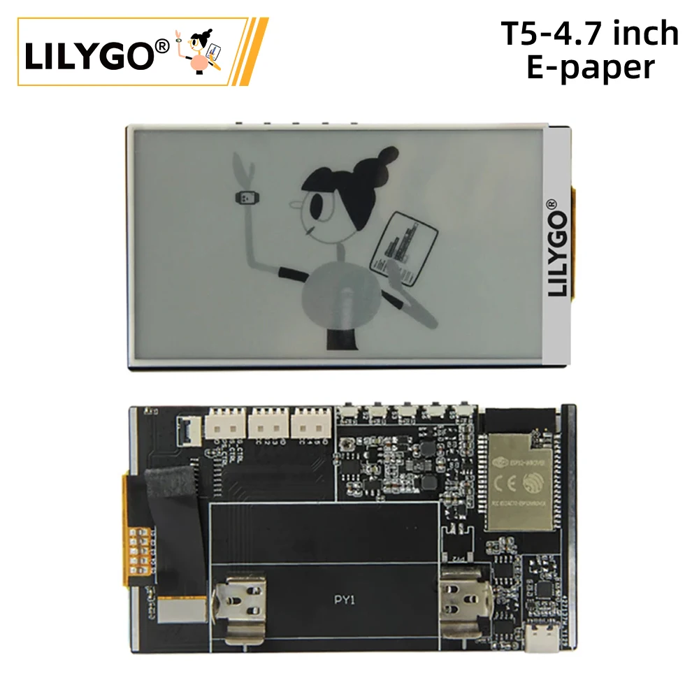 LILYGO® TTGO T5-4.7 Inch E-paper インチ電子ペーパーESP32 V3バージョン16メガバイトのフラッシュ8メガバイトpsram wifi/bluetooth ...