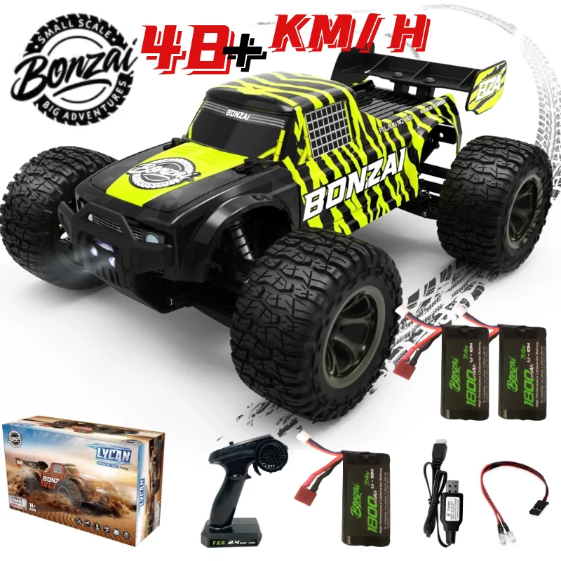 튼튼한 BONZAI Lycan 1/12 RC 몬스터 트럭 Tuggy RTR 48KM +/H 고속 4WD 오프로드 550 모터 ...