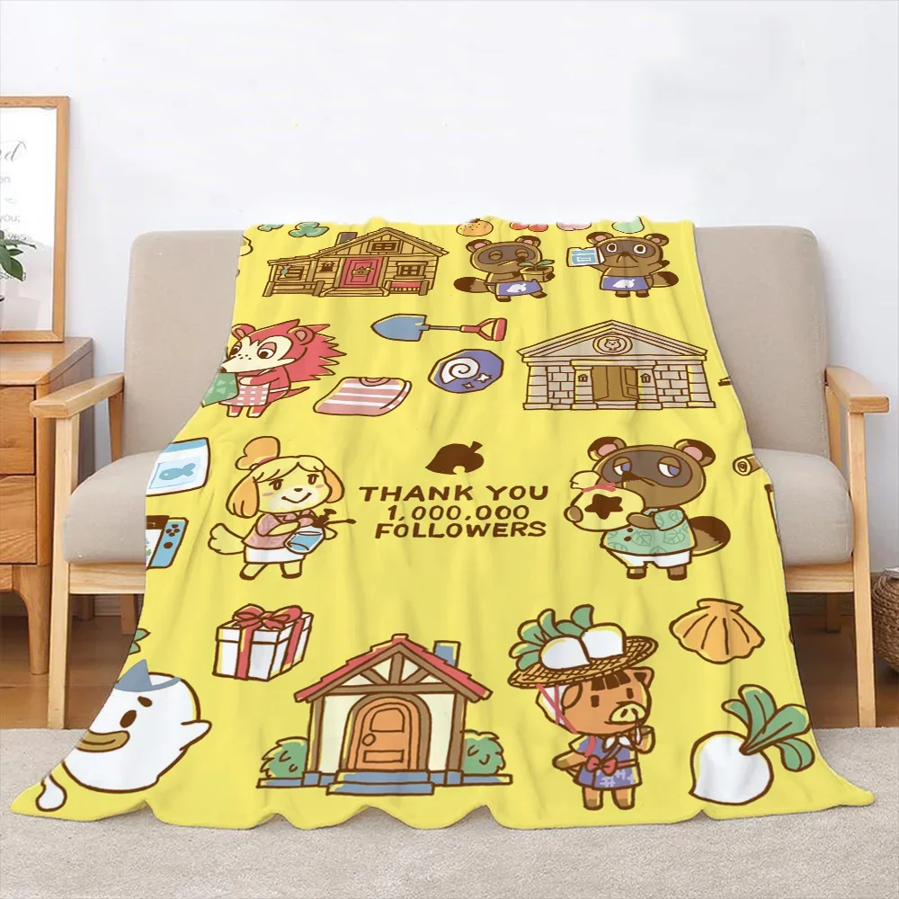 Animal Crossing Decorative Blanket Sofa Winter Custom Blankets ...