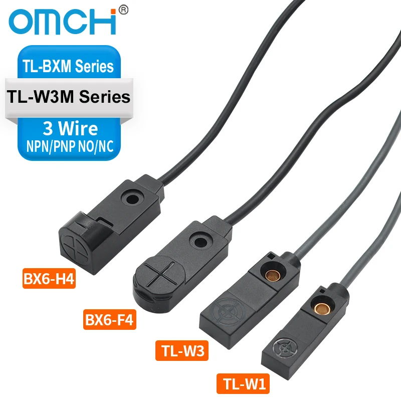 OMCH TL-W3 Series 3mm 4mm Non-flush NPN/PNP Metal Detection Small ...