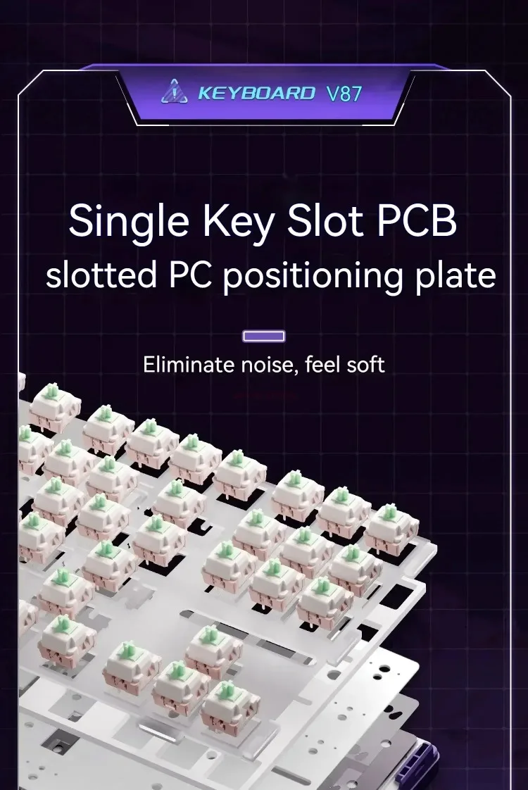 VGN V87 Pro Mechanical Keyboard – Tri-Mode RGB Gasket Hot-Swap ...