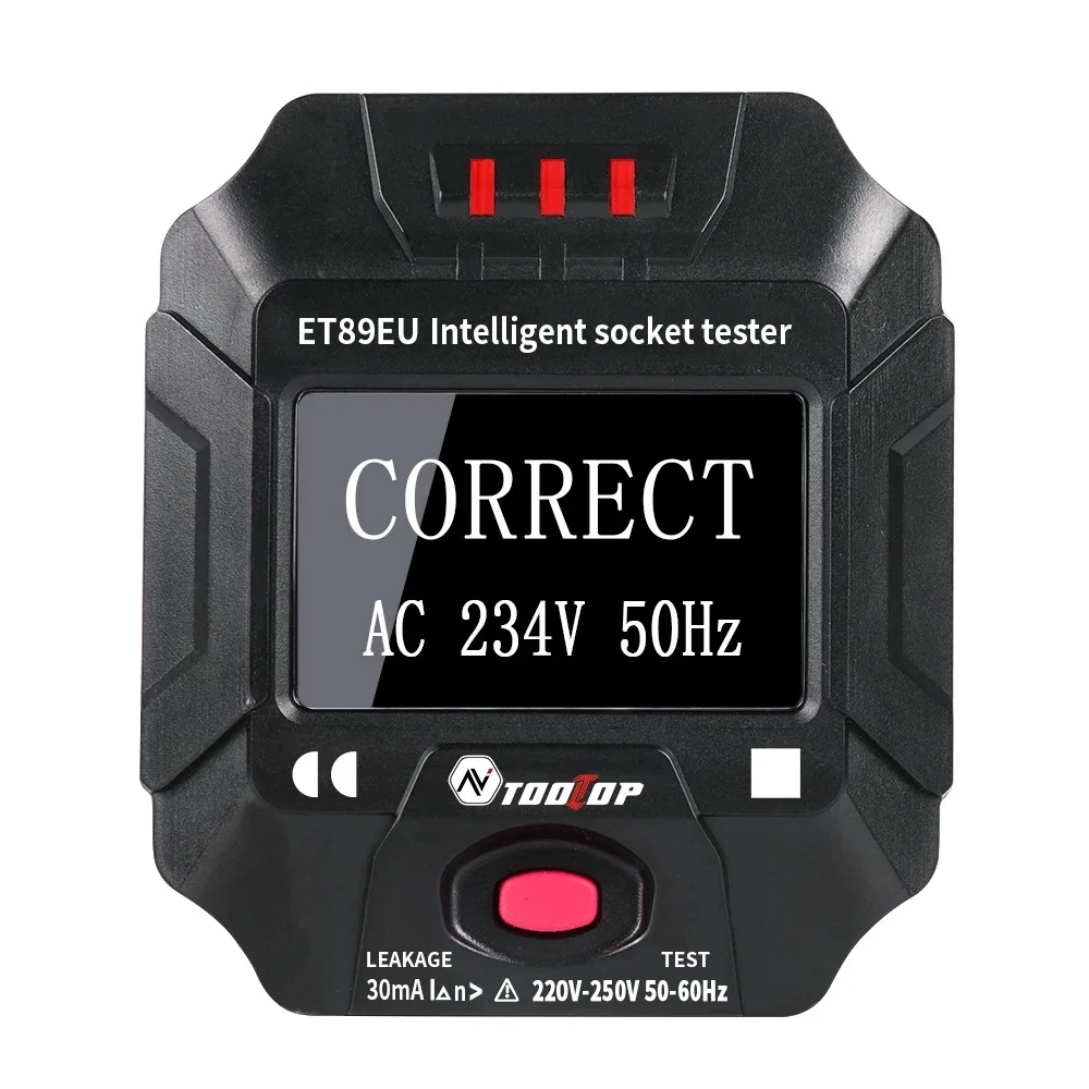 TOOLTOP ET89 Intelligent Socket Tester Polarity Detection Leakage ...