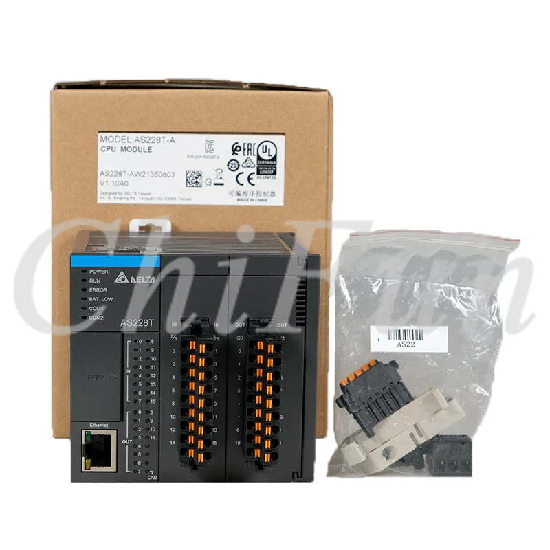 Original Delta AS200 AS228T-A programmable controller 16DI 12DO NPN ...