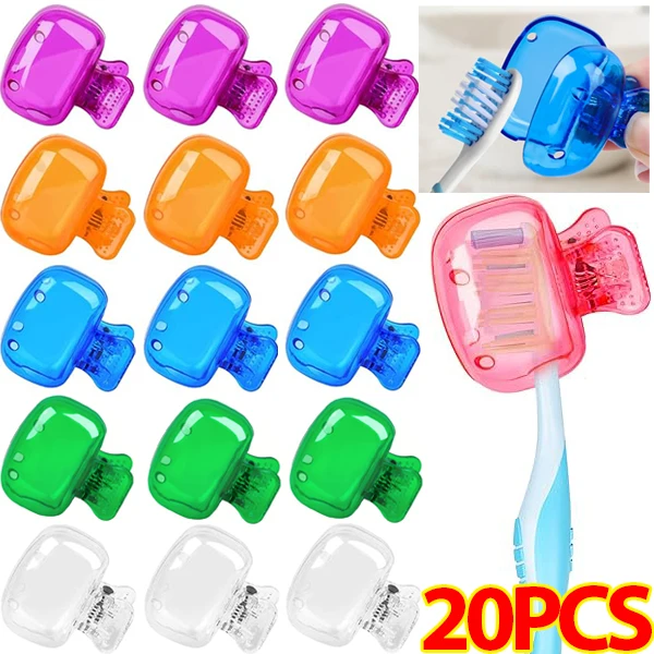 20/1PCS Toothbrush Head Cover Clips Portable Plastic Toothbrush ...