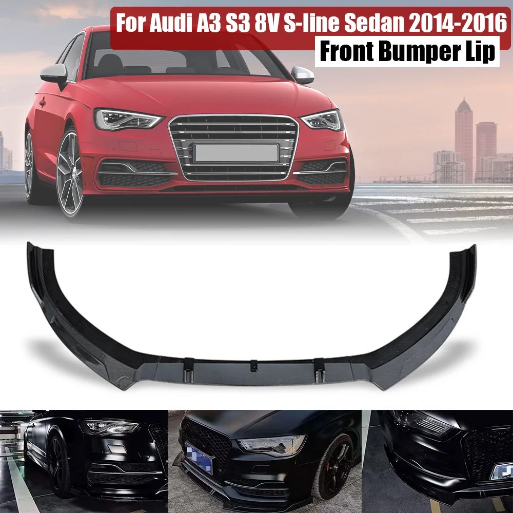 3PCS Car Front Bumper Splitter Lip Diffuser Spoiler Protector Cover ...