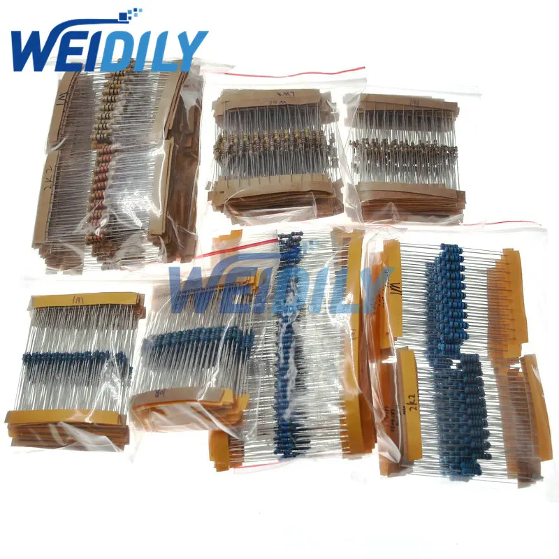 Metal-Film-Resistor-Kit-Carbon-Film-Resistor-Set-10R-1M-0-1R-750R-1-4W ...